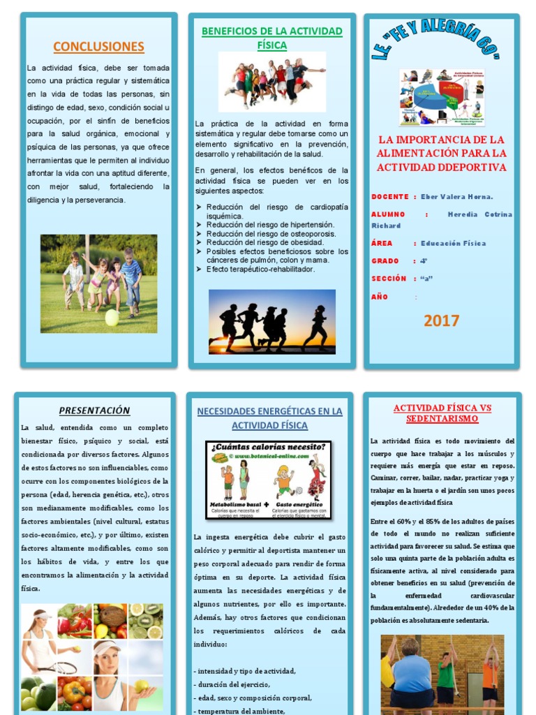 Triptico Sobre Los Beneficios Del Deporte | PDF | Estilo de vida ...