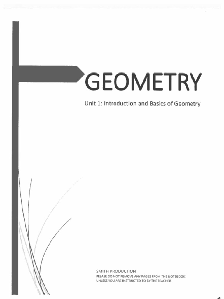 Geometry Unit 1 | PDF
