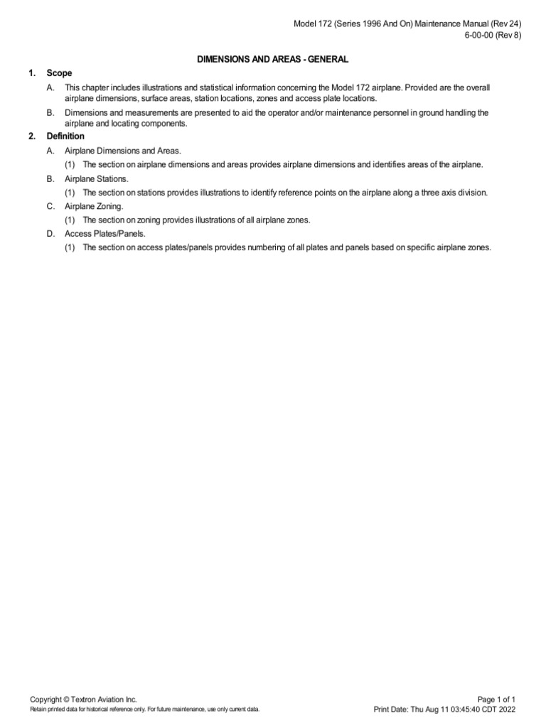 Chapter 6 Dimensions and Areas | PDF | Flight Control Surfaces | Aileron