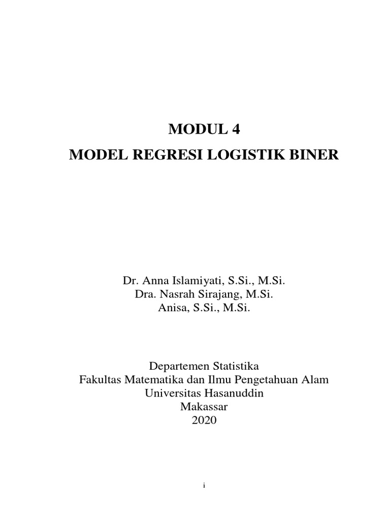 Model Regresi Logistik Biner | PDF