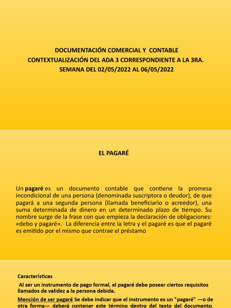 Características y requisitos del pagaré | PDF | Finanzas y dinero ...