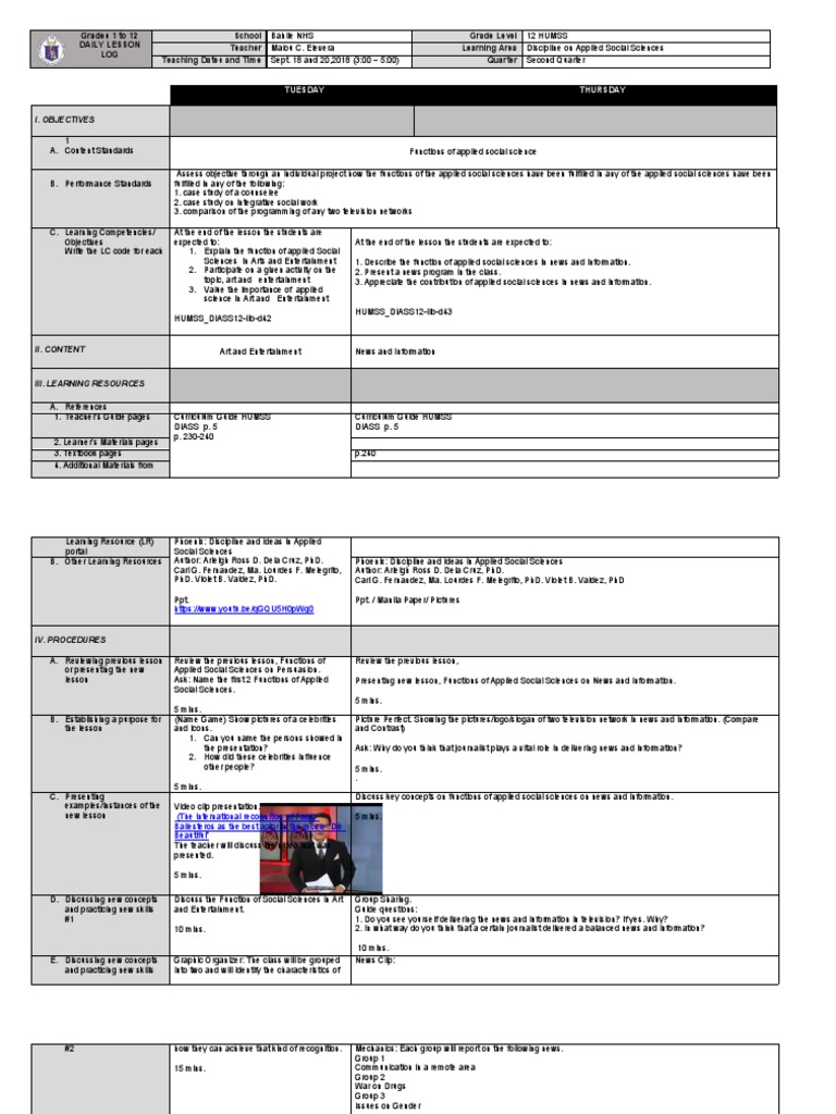 3RD Week Sept 18 and 20 | PDF | Curriculum | Learning
