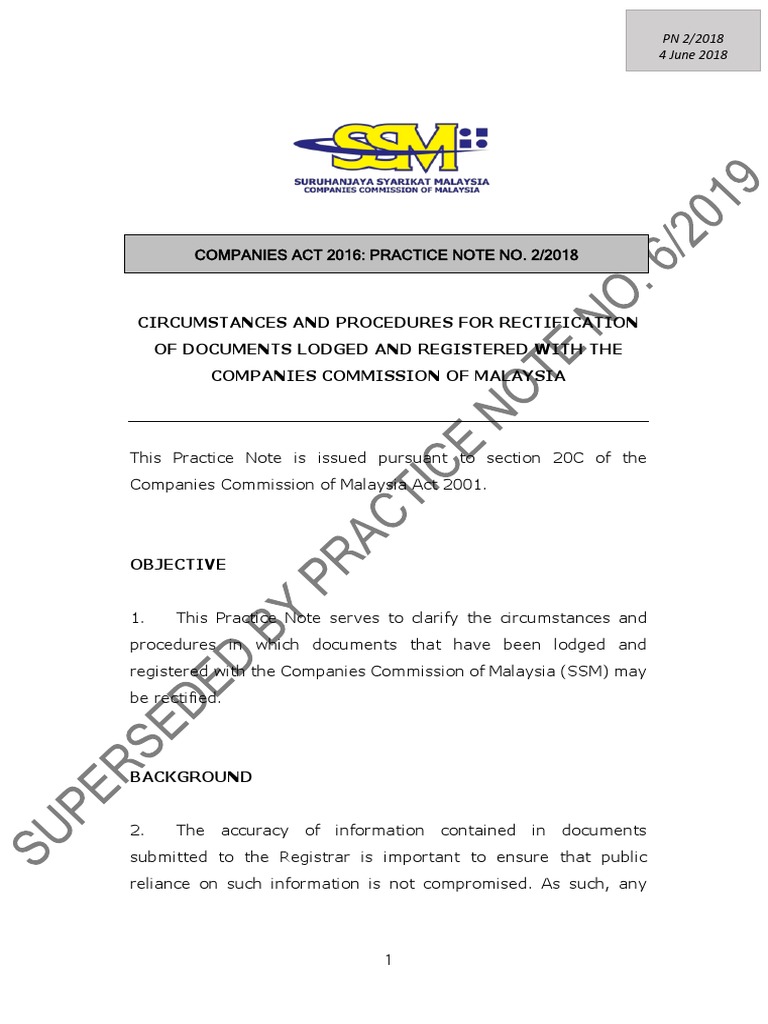 PN2-2018 - S 602 Rectification of Registers | PDF | Public Sphere | Common Law