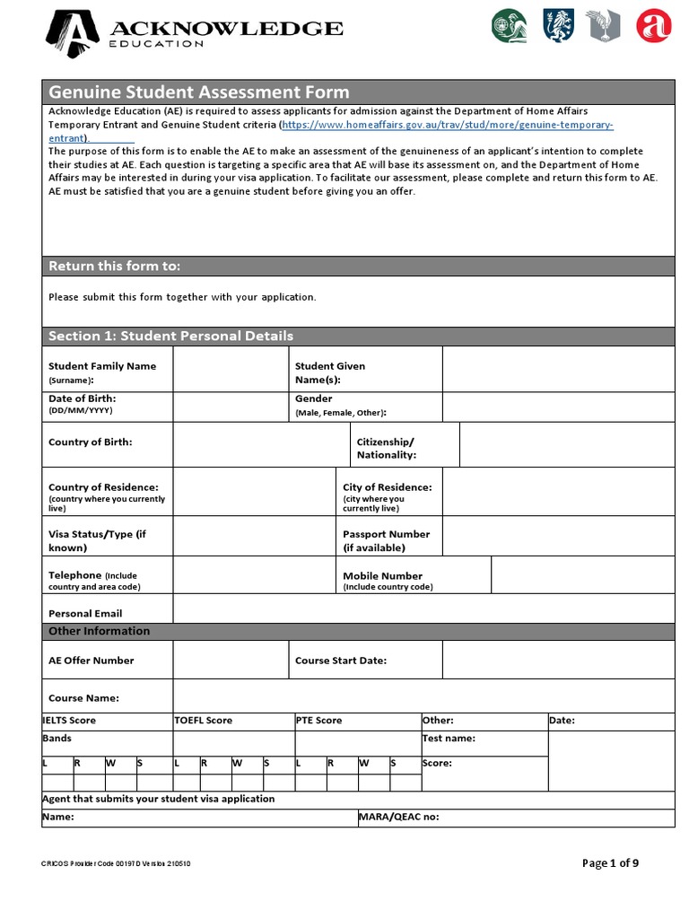 Acknowledge Education GTE | PDF | Travel Visa | International English ...