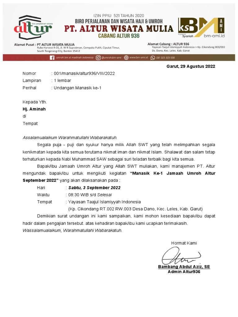 Surat Pemberitahuan | PDF