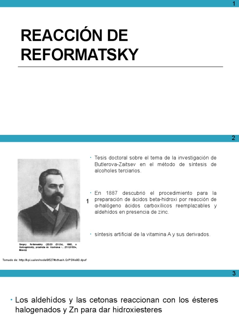 Reacción de Reformatsky | PDF | Reacciones químicas | Síntesis orgánica