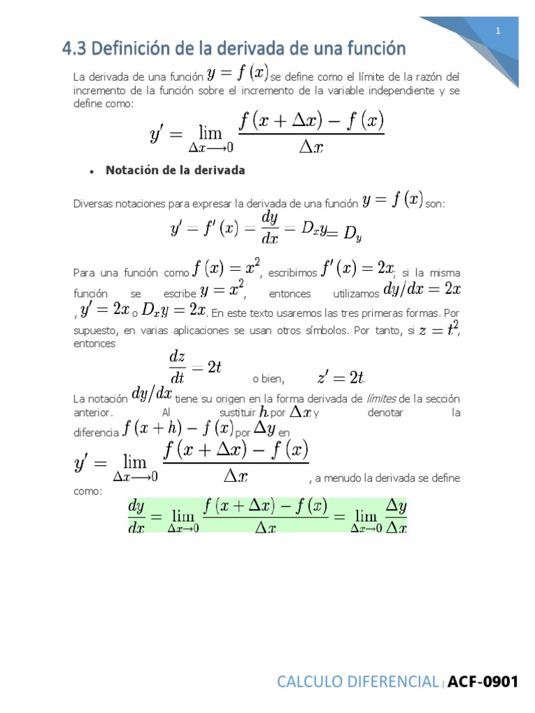 Definición de la Derivada como Límite | PDF | Informática