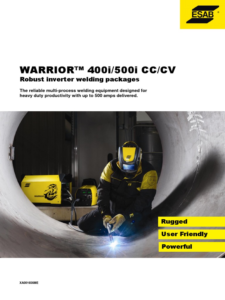 Esab - WARRIOR 500i CC - CV | PDF | Power Supply | Mains Electricity