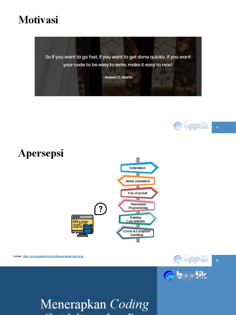 EK 1 - Menerapkan Coding Guidelines Dan Best Practices Dalam Penulisan ...
