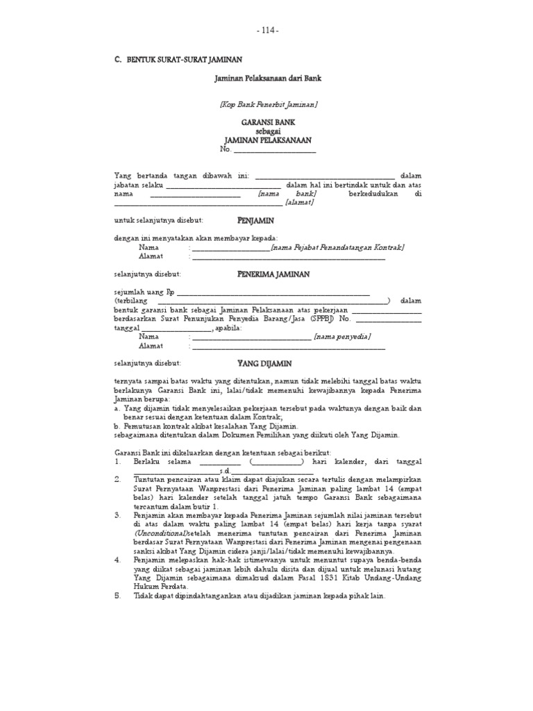 Format Jaminan | PDF