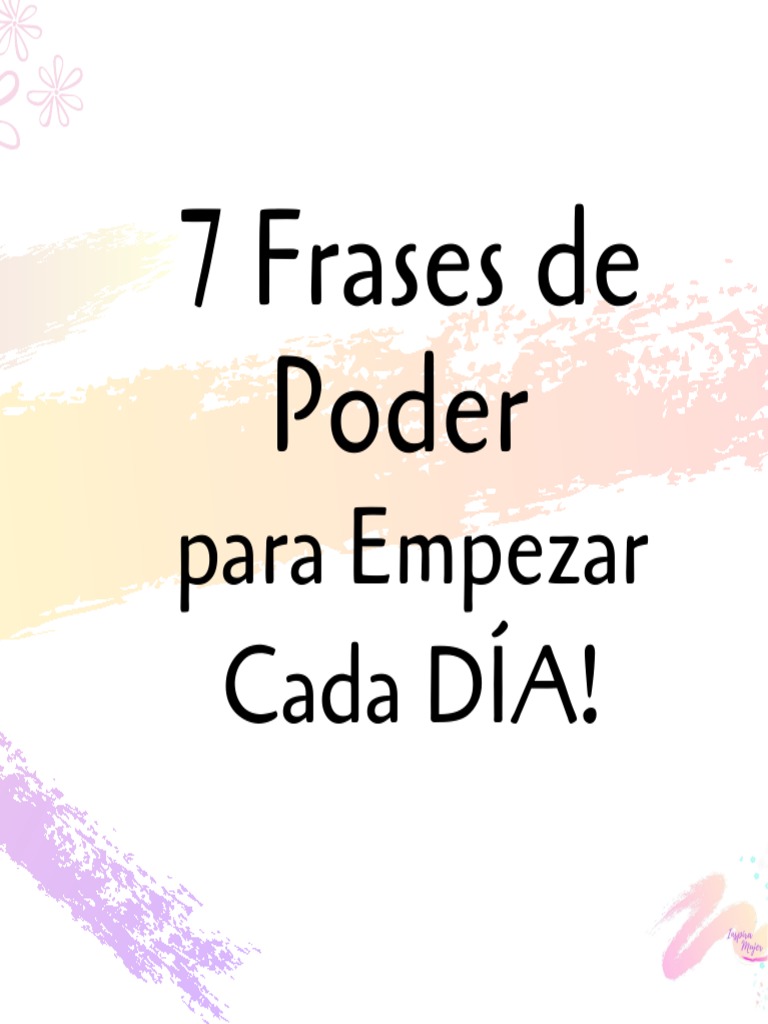 7 Frases De Poder Para Empezar Cada Dia Pdf