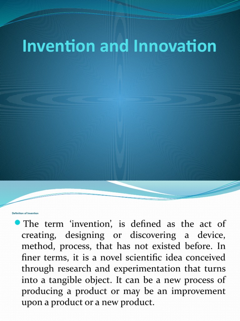 Invention and Innovation | PDF | Invention | Innovation