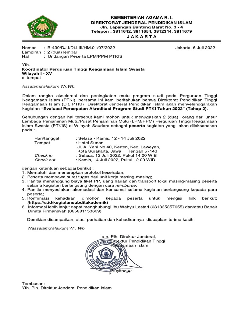 Undangan LPM-PPM Ptkis 12juli | PDF