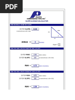 Slope Conversion Tables | PDF | Slope | Metrology