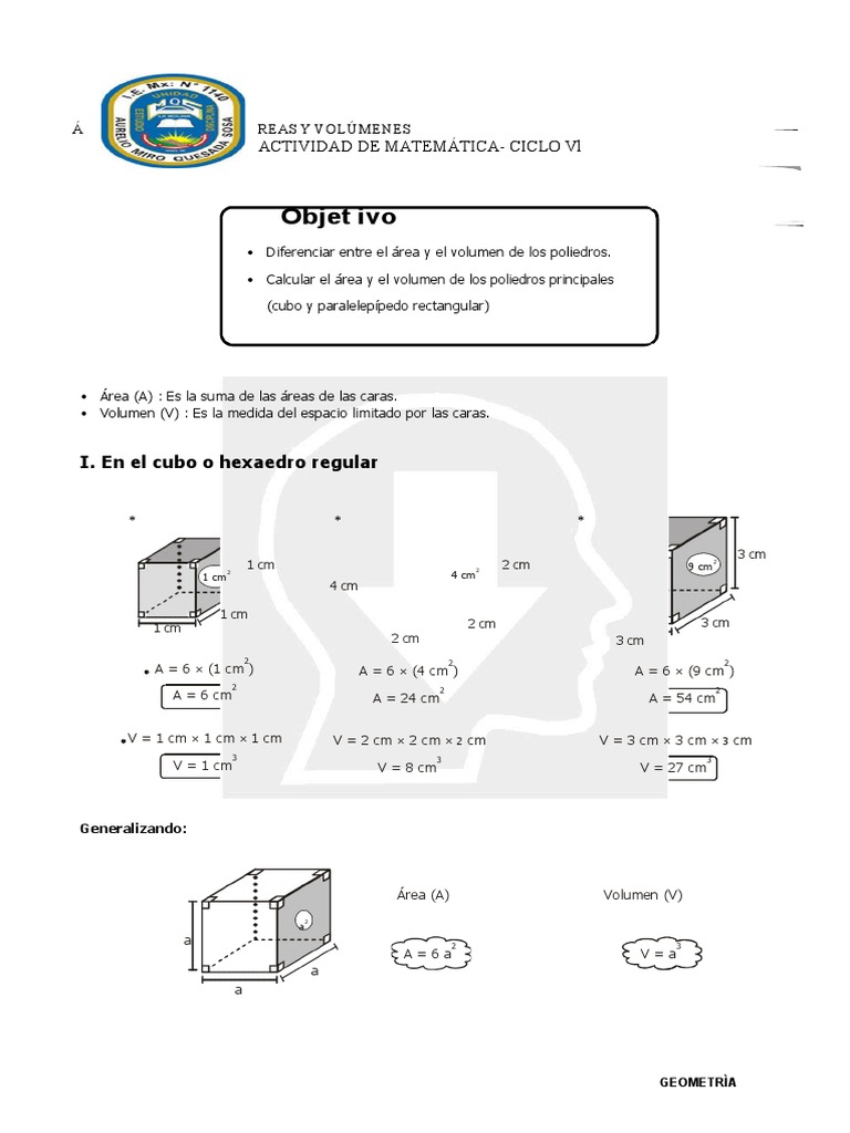 Areas-y-Volumenes Prismas y Piramides de 2º Secundaria) | PDF | Geometría | Geometría Convexa