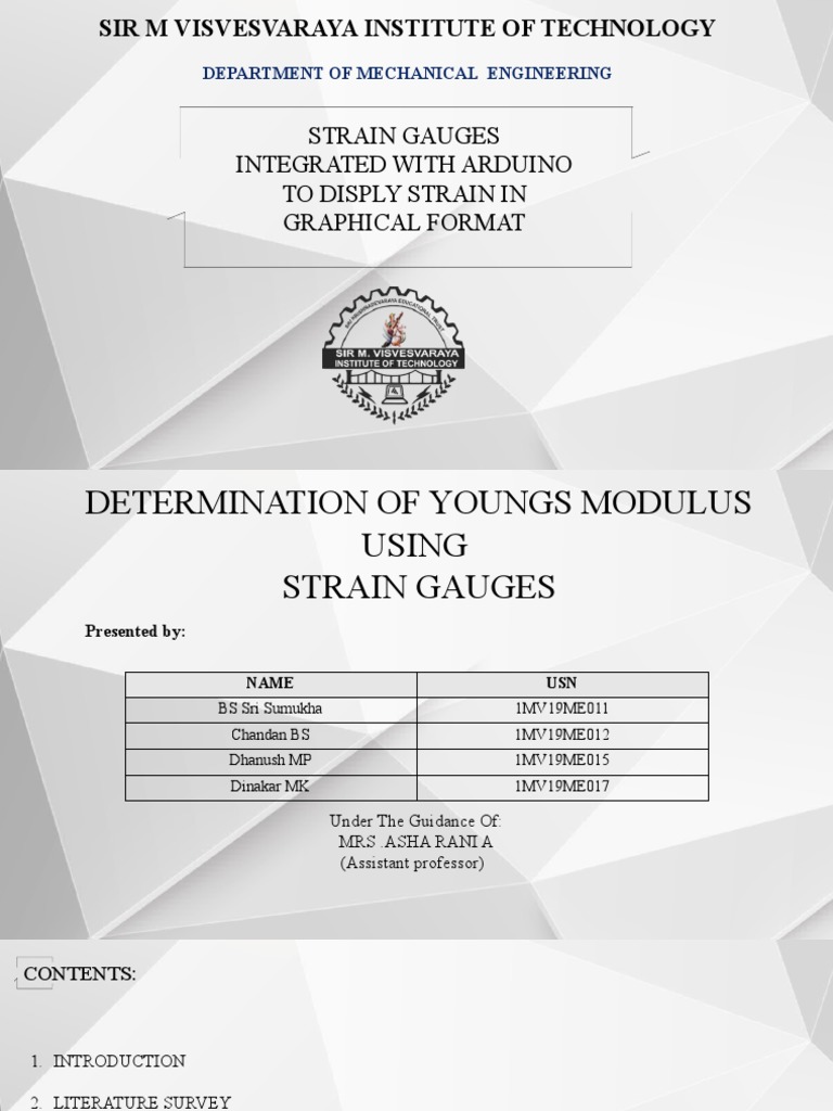 Strain Gauges PPT-2 | PDF | Deformation (Engineering) | Young's Modulus