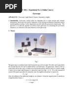 205 A11 Lab Report | PDF | Rotation Around A Fixed Axis | Gyroscope