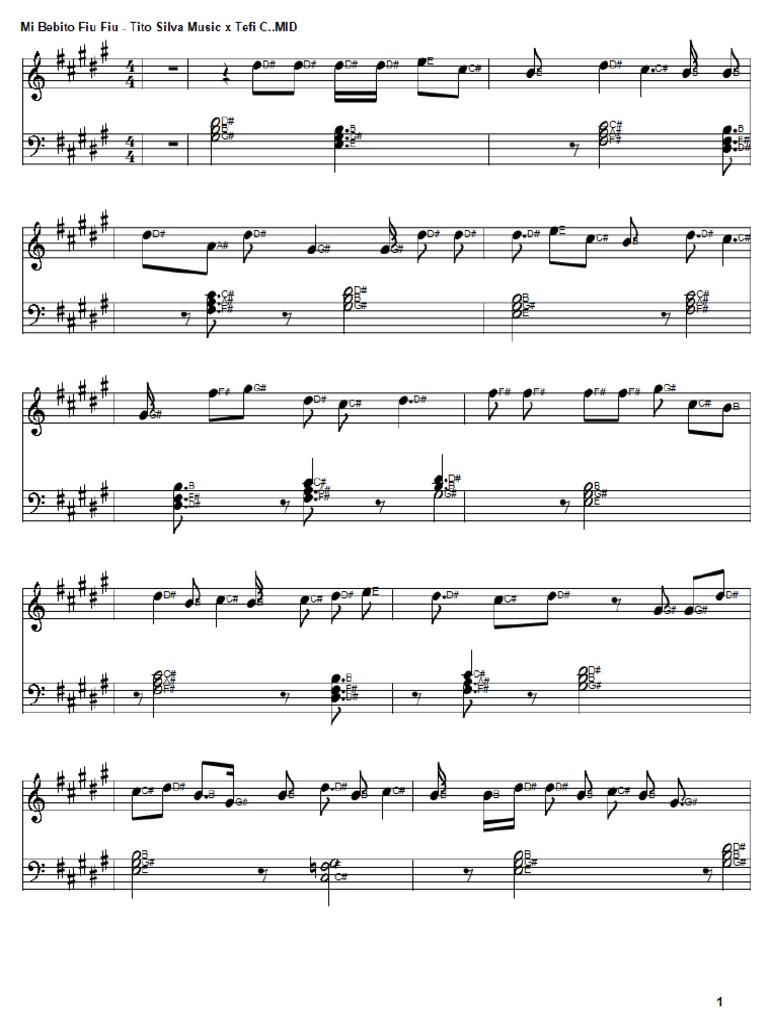 Mi Bebito Fiu Fiu Tito Silva Music X Tefi Cmid Pdf 