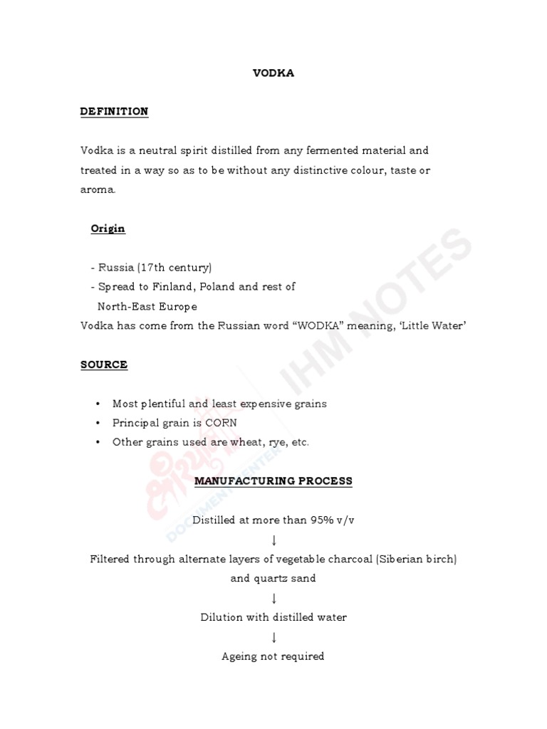 Vodka | PDF