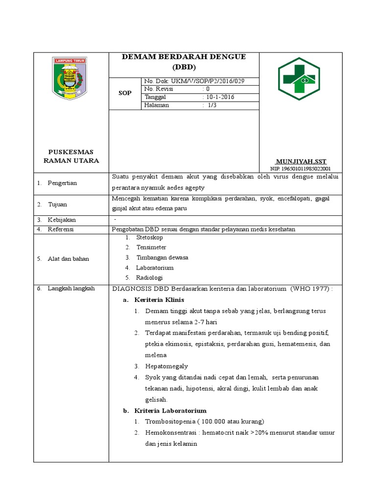 Demam Berdarah Dengue (DBD) | PDF