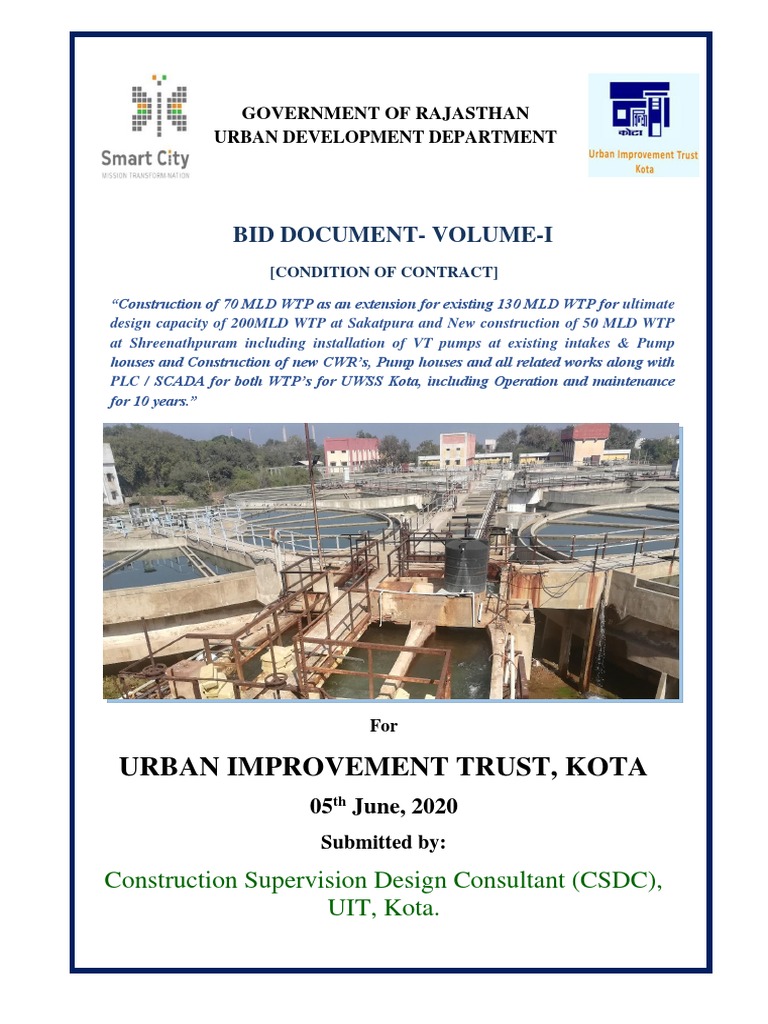 Bidding Document for the Augmentation of Water Supply Scheme Kota ...