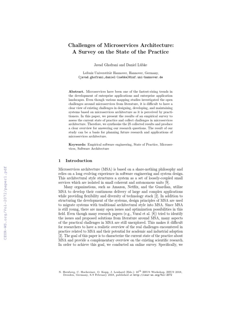Challenges of Microservices Architecture | PDF | Reliability ... Challenges of Microservices Architecture | PDF | Reliability ...