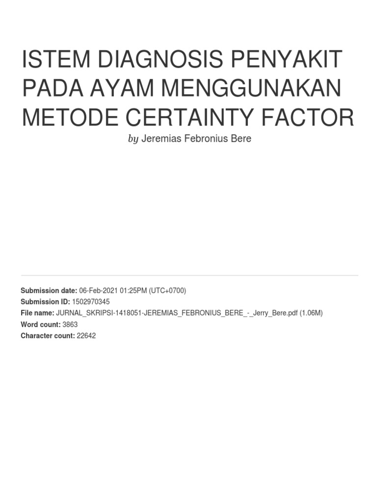 1418051-Jurnal-Sistem Diagnosis Penyakit Pada Ayam Menggunakan Metode ...