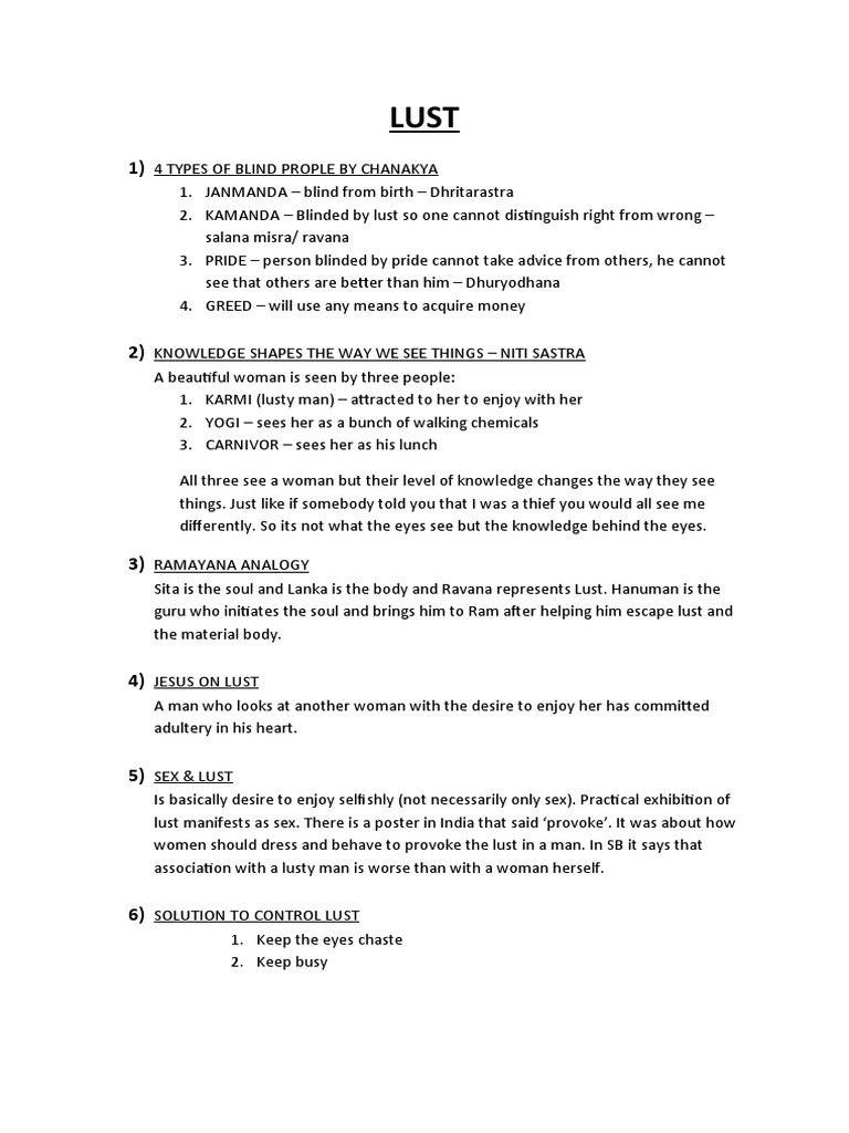 LUST | PDF | Lust