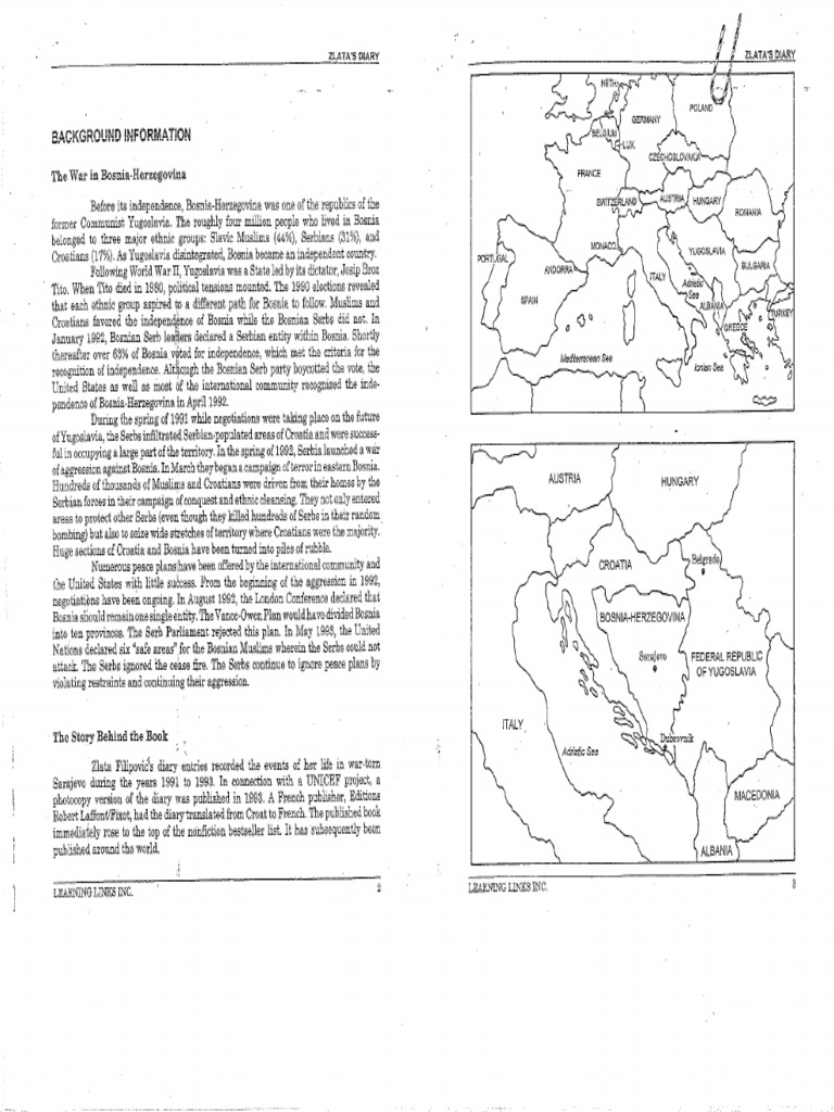 Zlatas Diary Packet | PDF