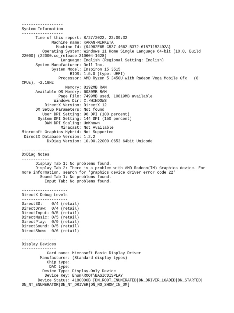 DxDiag | PDF | Device Driver | Graphics Processing Unit