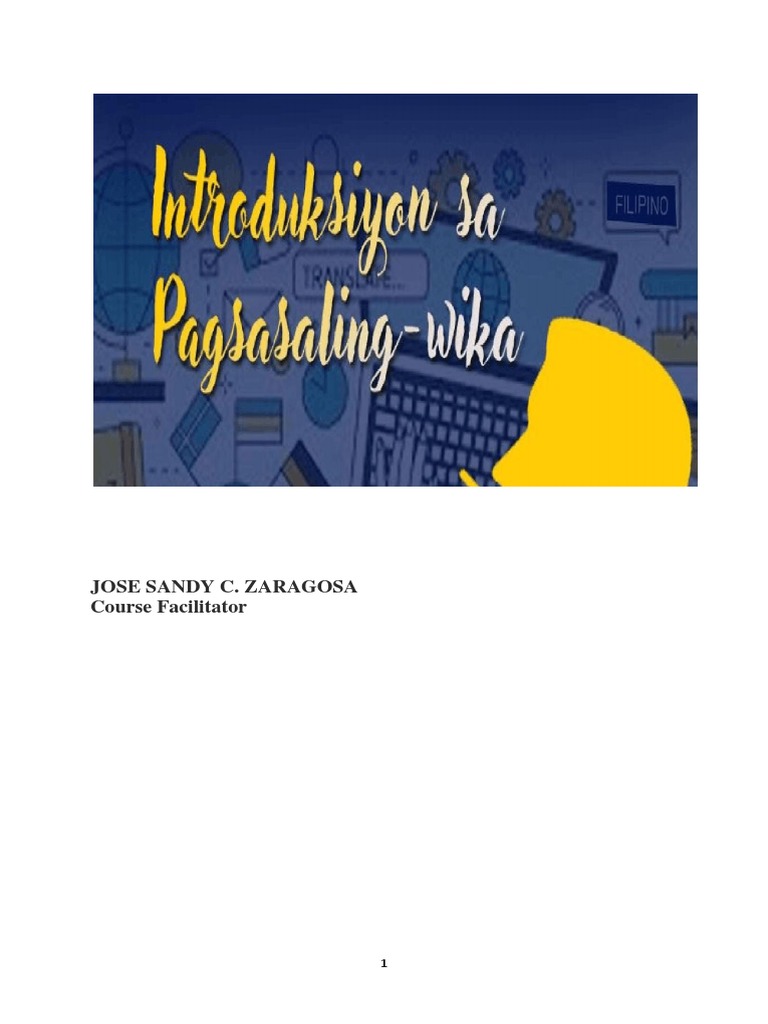 Pagsasalin 1 | PDF