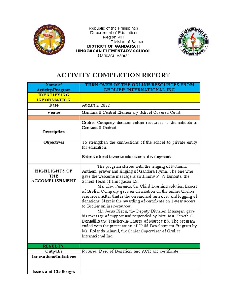 Grolier Online Resources Donation Event | PDF