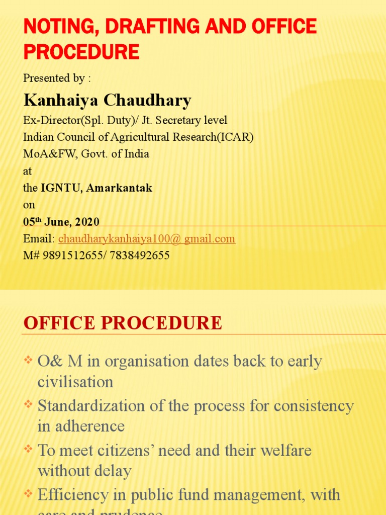 Noting and Drafting Office Communication - PPTs | PDF | Communication ...