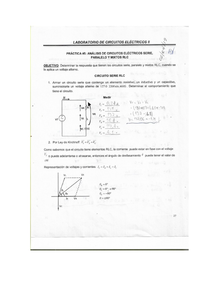 Practica 5 Lab Circuitos Electricos 2 Fime | PDF
