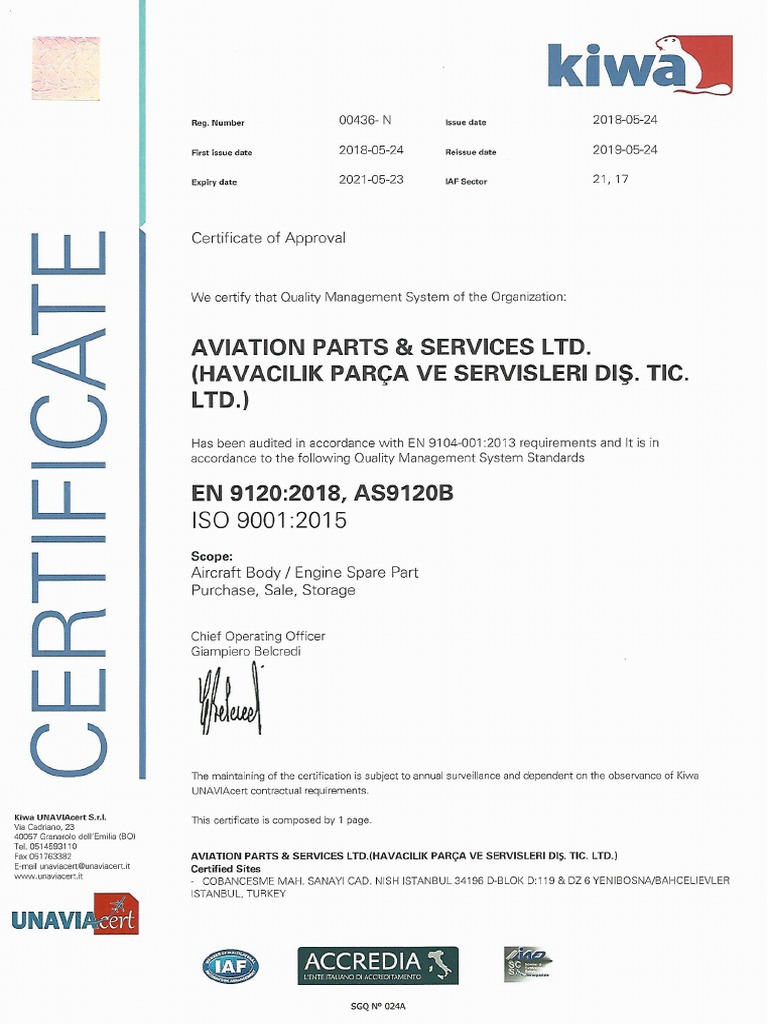 En 9120 2018 As9120b | PDF