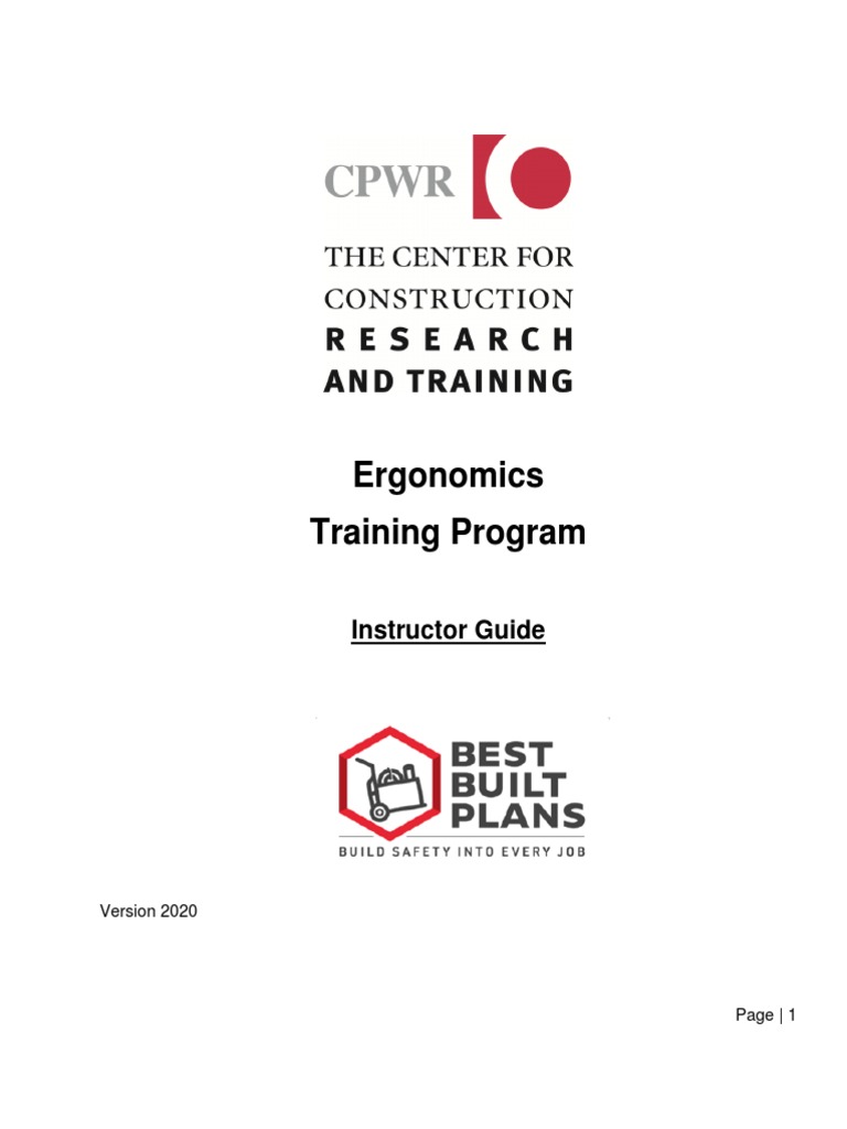 NR 17 BBP Ergonomics Instructor Guide Parts1 4 - Appendices | PDF | Human Factors And Ergonomics