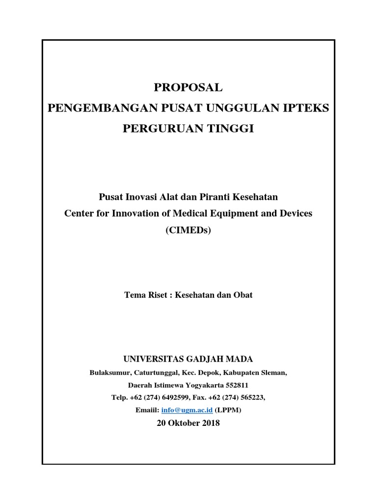 Proposal Dr.-Suyitno-S.T.-M.Sc - PUI-PT BARU UGM | PDF