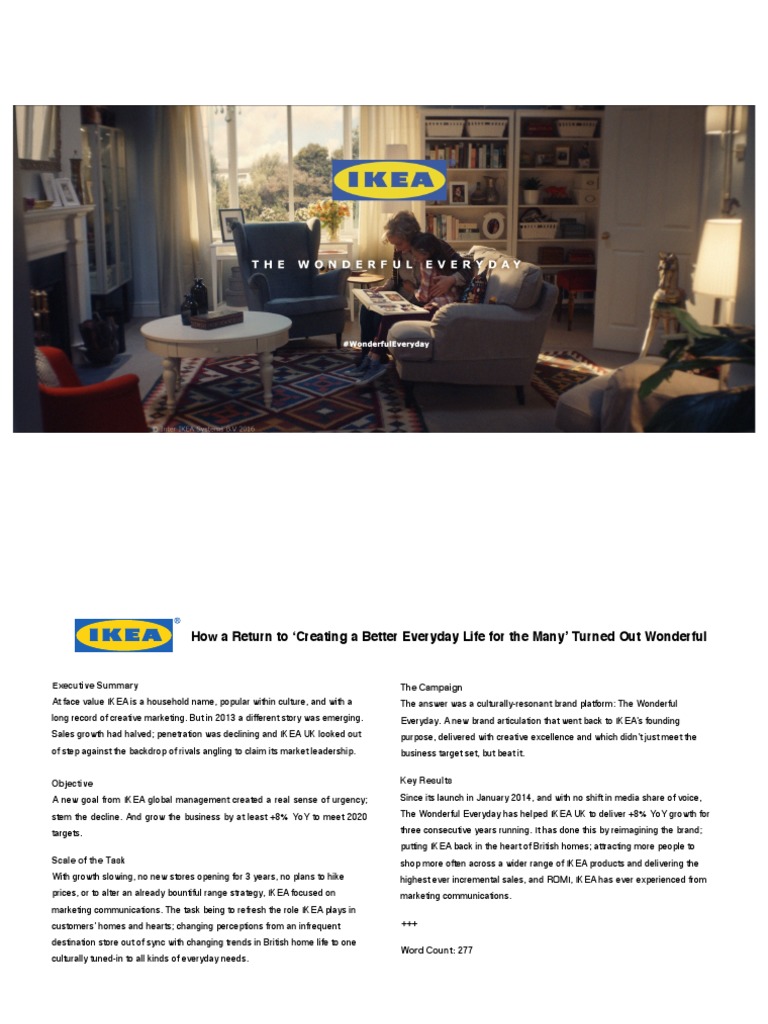 IKEA UK Marketing Society FINAL - Checked No Redacts MB | PDF | Brand ...