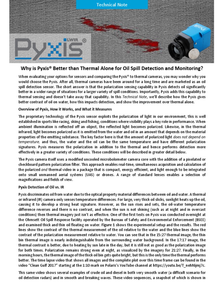 Pyxis Vs IR Technical Note v1.3 | PDF | Infrared | Thermography