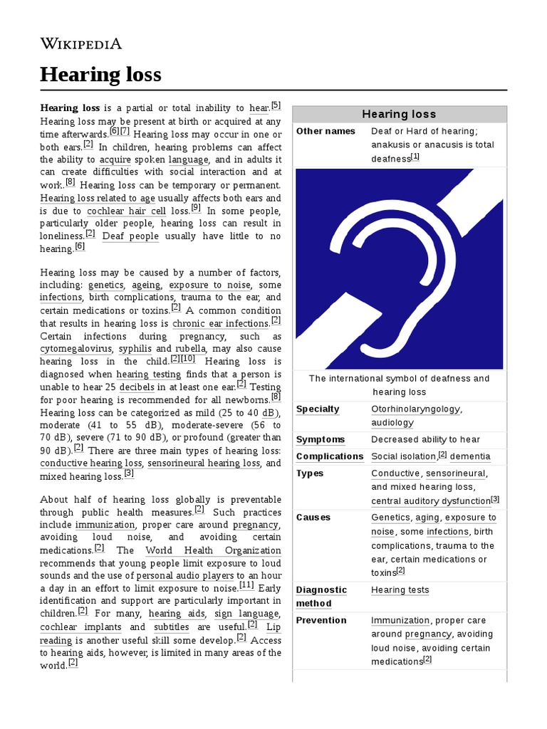 Hearing_loss | PDF | Hearing Loss | Hearing