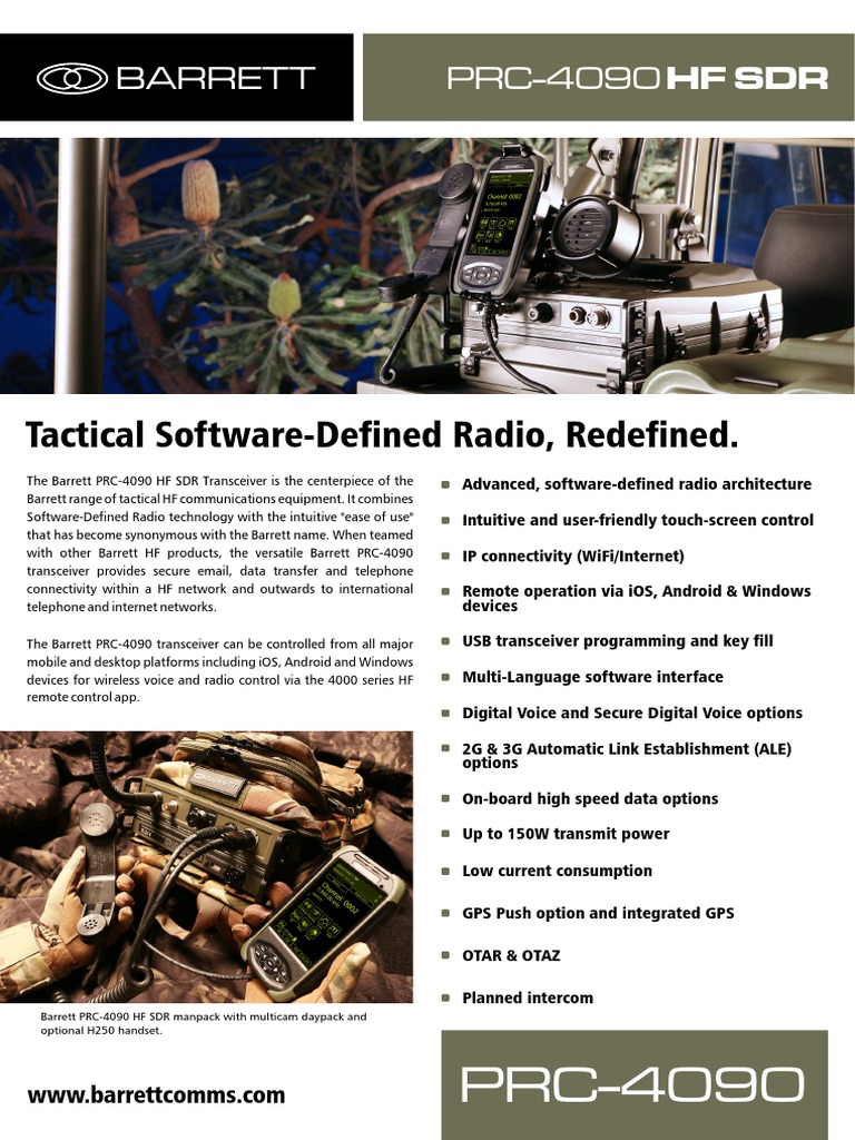 Barrett PRC-4090 HF SDR: Tactical Software-Defined Radio Redefined ...