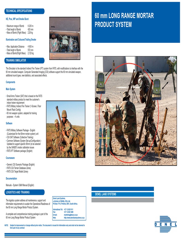 60mm Long Ra Ge Mortar | PDF | Mortar (Weapon) | Rechargeable Battery