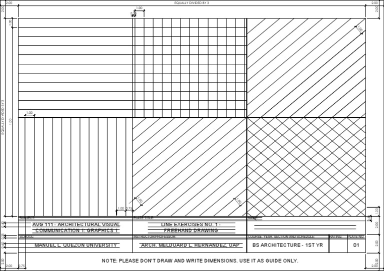 Plate No.1 Free Hand Drawing | PDF | Drawing