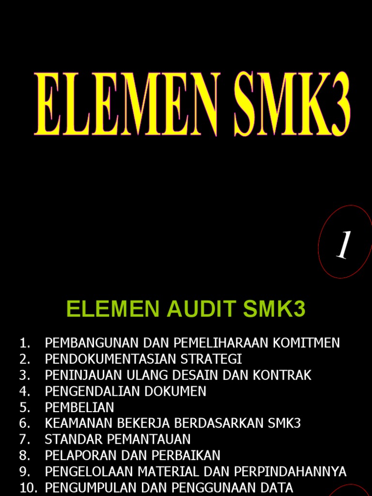 Elemen & Mekanisme Audit SMK3 | PDF
