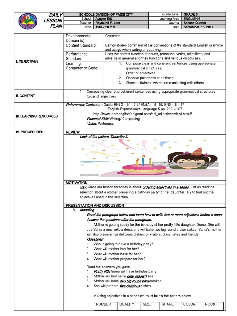 DLP - English 5 | PDF | Cognition | Cognitive Science