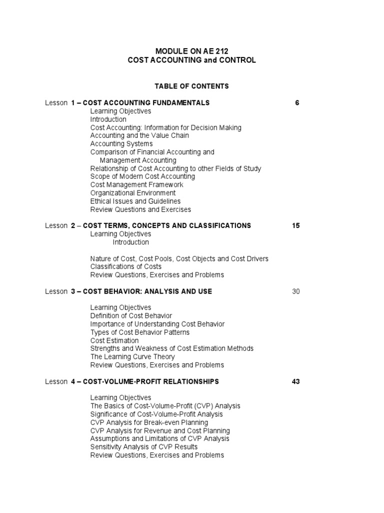 Module Cost Acctg. | PDF | Cost Accounting | Lean Manufacturing