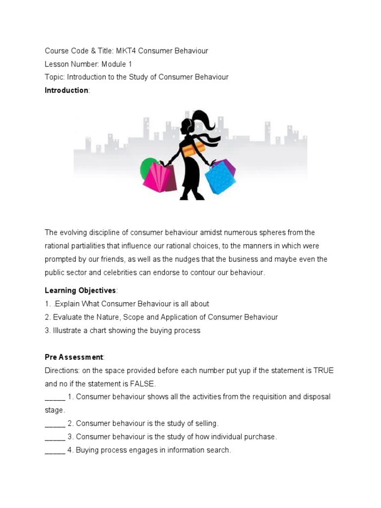 Consumer Behavior L1 | PDF | Behavior | Consumer Behaviour