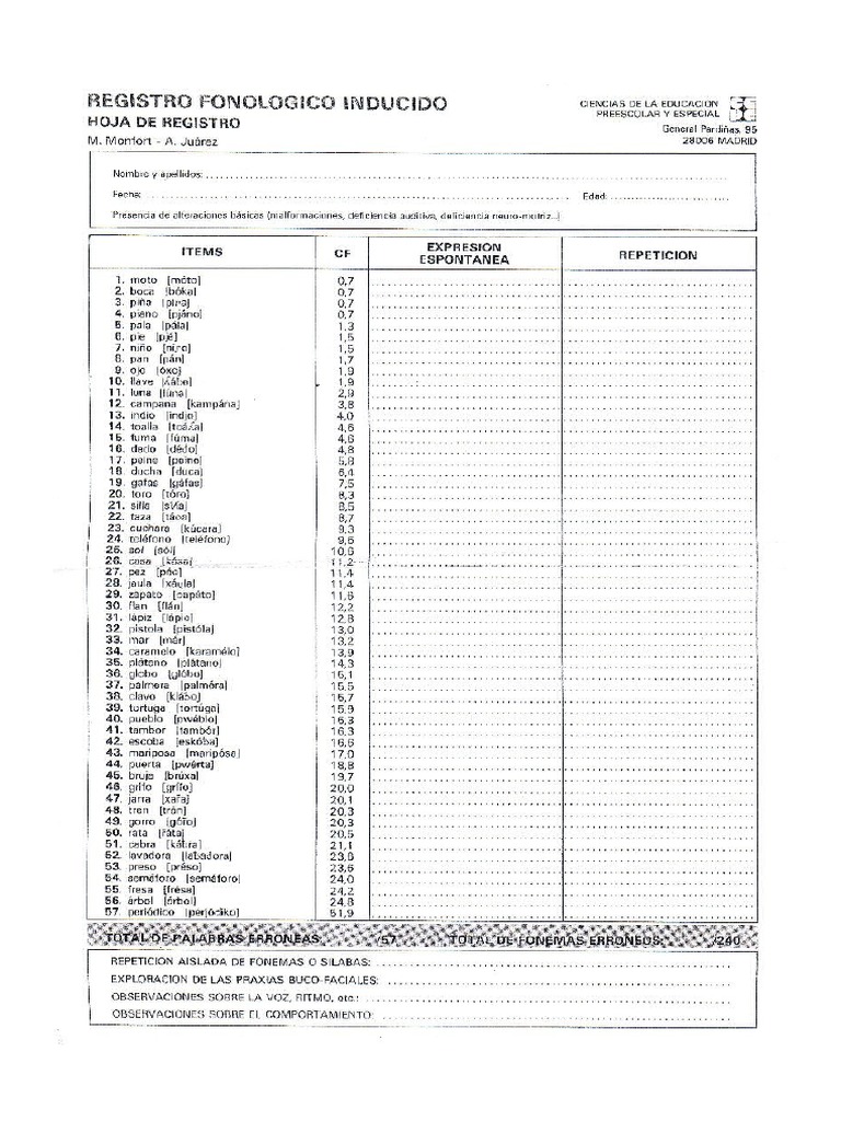 Hoja Registro RFI | PDF