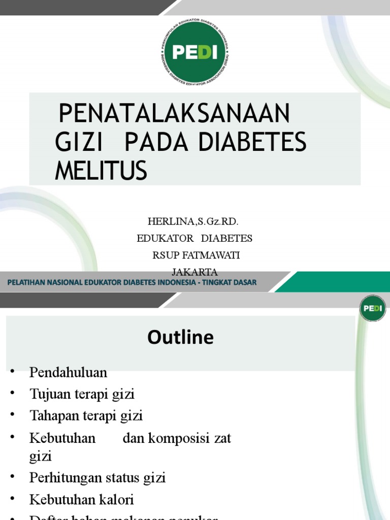 Edukasi Gizi PEDI | PDF