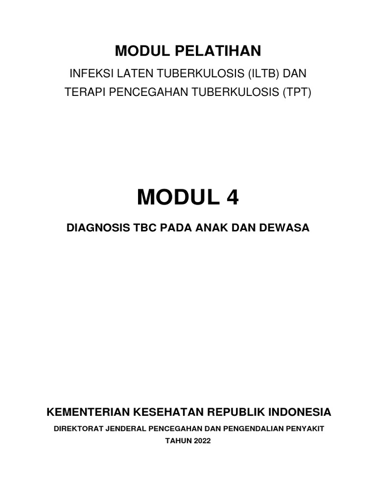 Peserta - Final - Modul 4 Diagnosis TBC Pada Anak Dan Dewasa | PDF